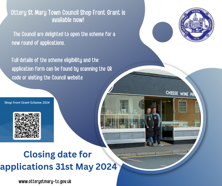 Shop Front Fund 2024 - Ottery St. Mary Town Council